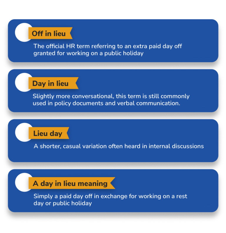 Off in Lieu Meaning: A Detailed HR Guide