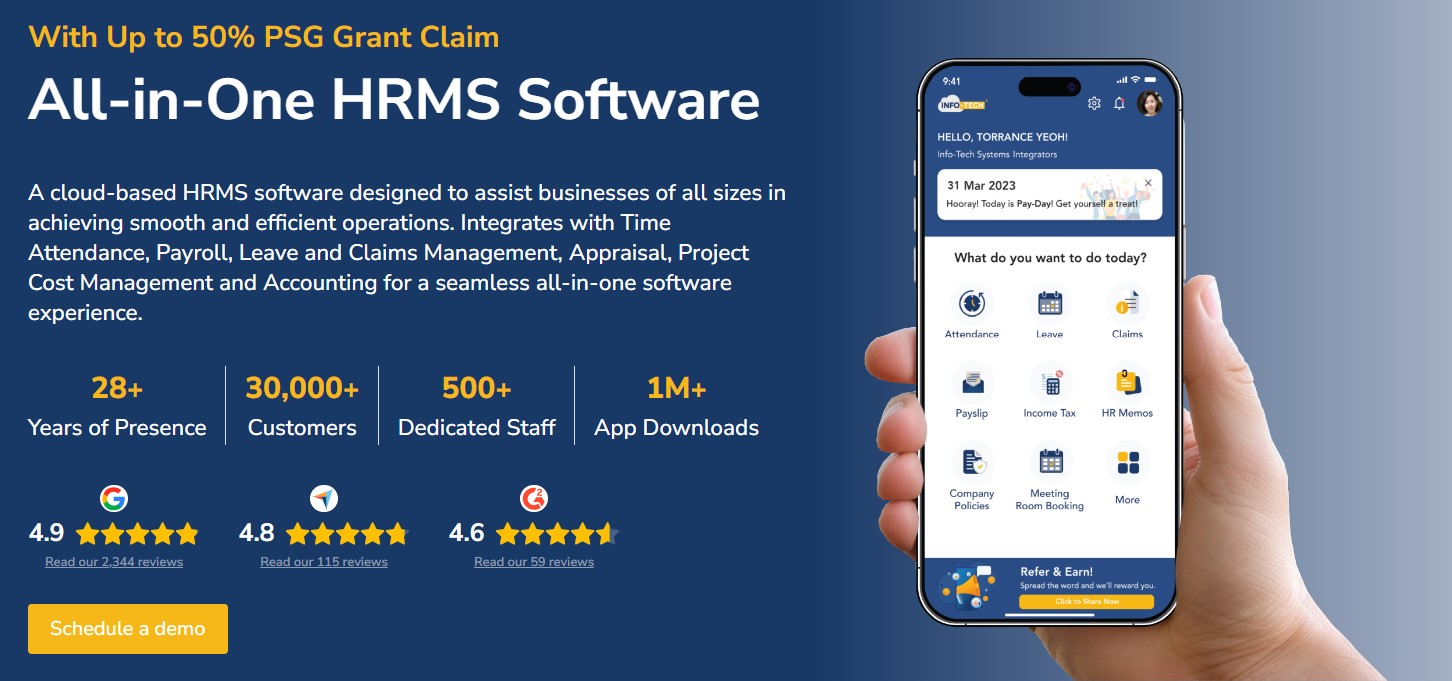 Best HRMS Software Singapore | InfoTech Systems