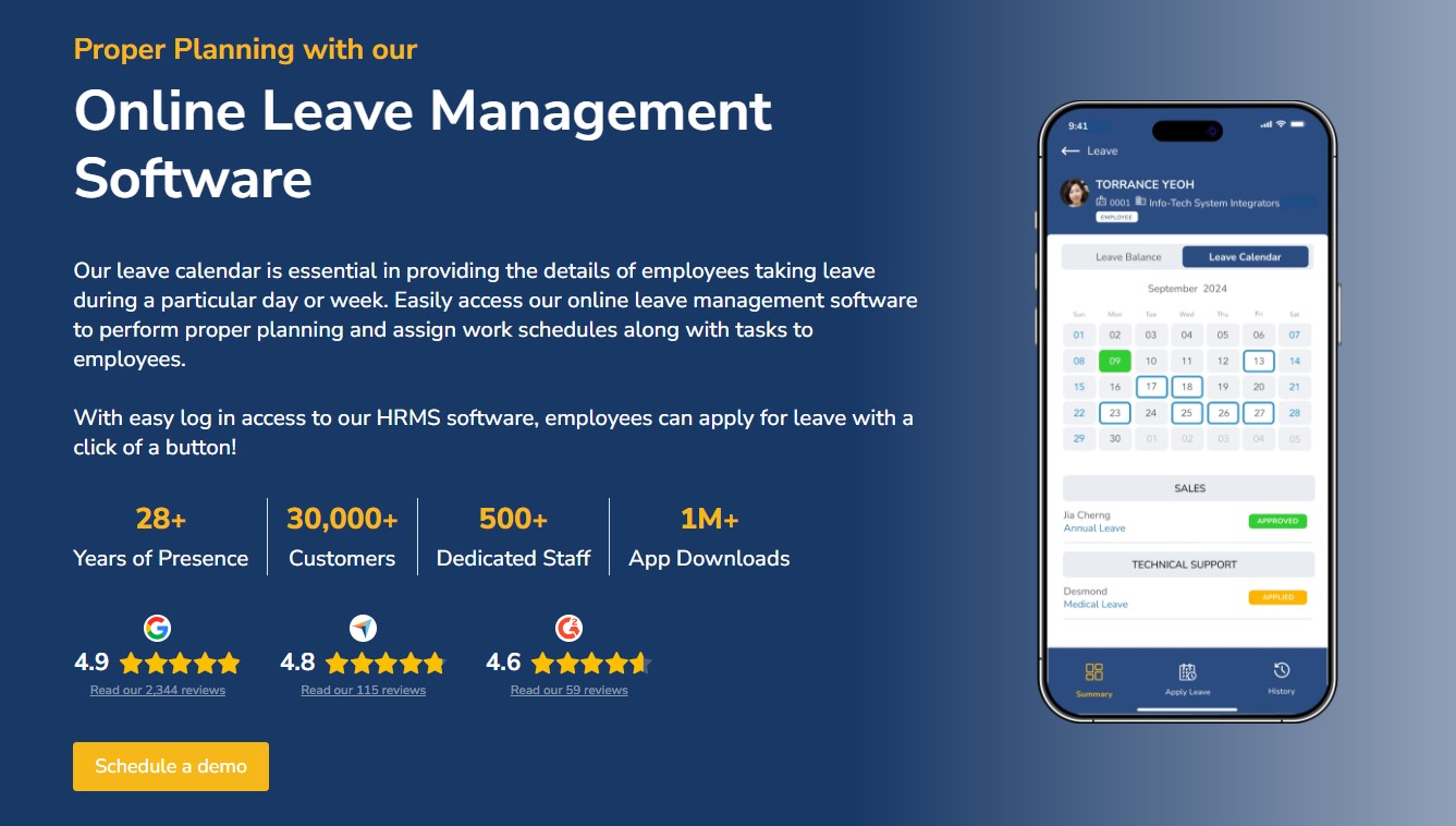 Leave Management Software System | InfoTech Singapore