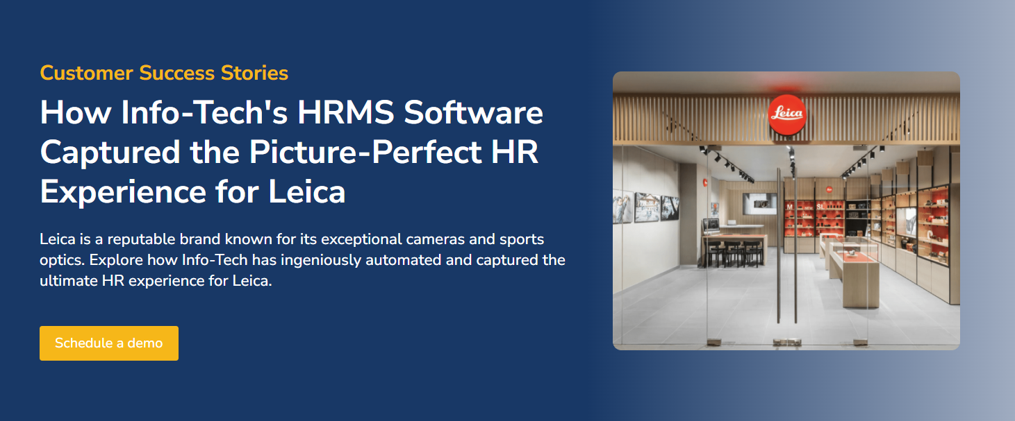 Info-Tech's HRMS Software Captured the Picture-Perfect HR Experience ...