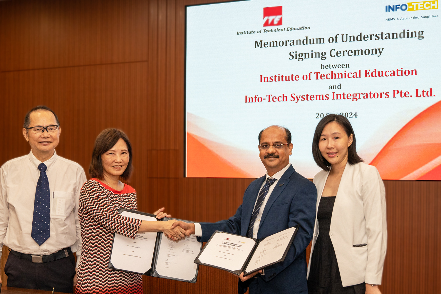 Info-Tech & ITE sign MOU to keep students future-ready